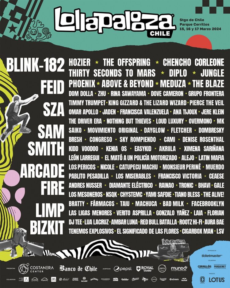 LOLLA CHILE LINE UP COMPLETO | Yo Conciertos